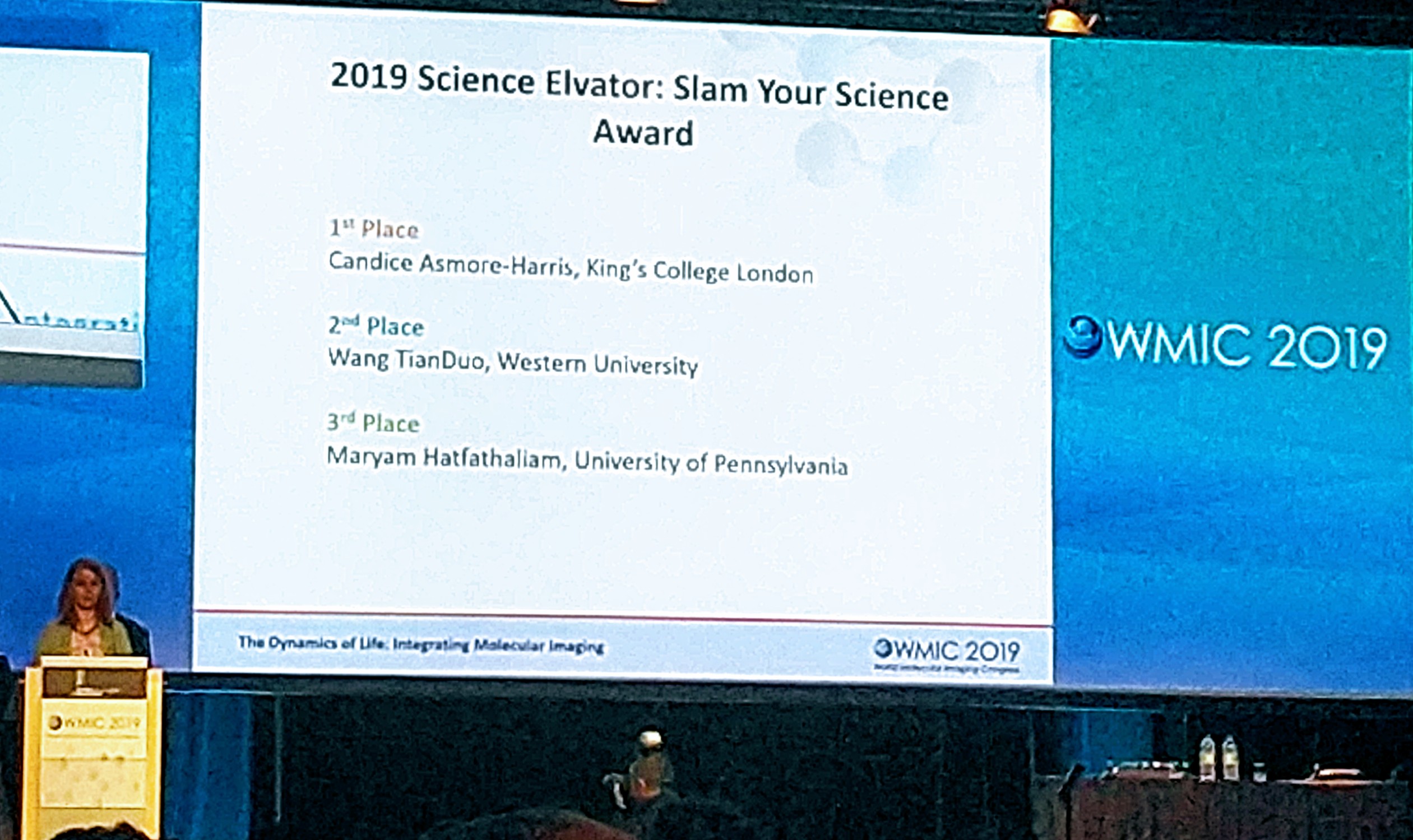 Candice won Science Slam @WMIC 2019! – The Fruhwirth Lab